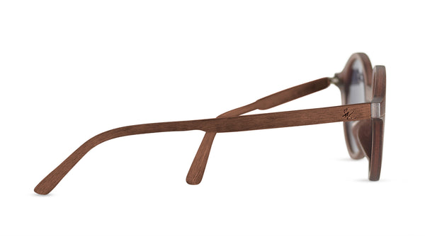 Ezra Black | Walnut Wood Sunglasses | SideRoot